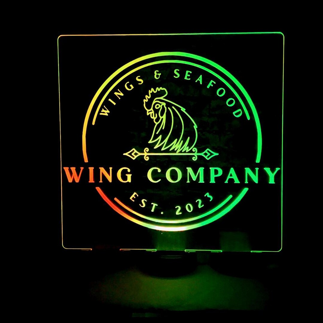 Personalized Business Sign, SOLAR, Business Logo, Centerpiece, Tiki Bar ...