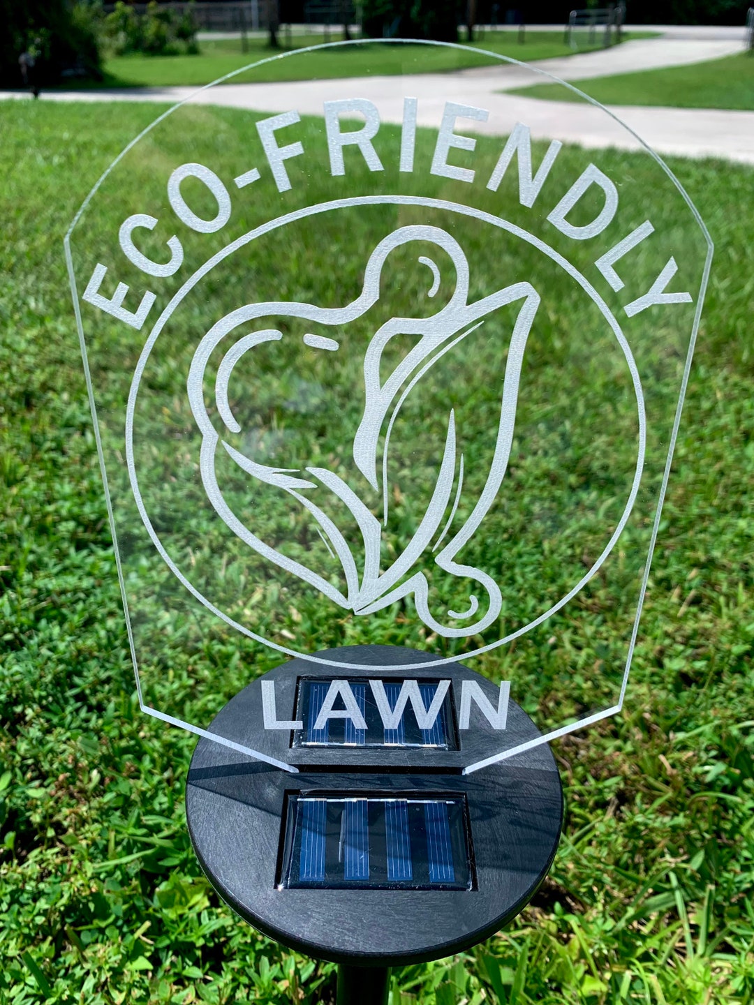 Personalized SOLAR Garden LED Light - Personalized With Your Own Logo ...