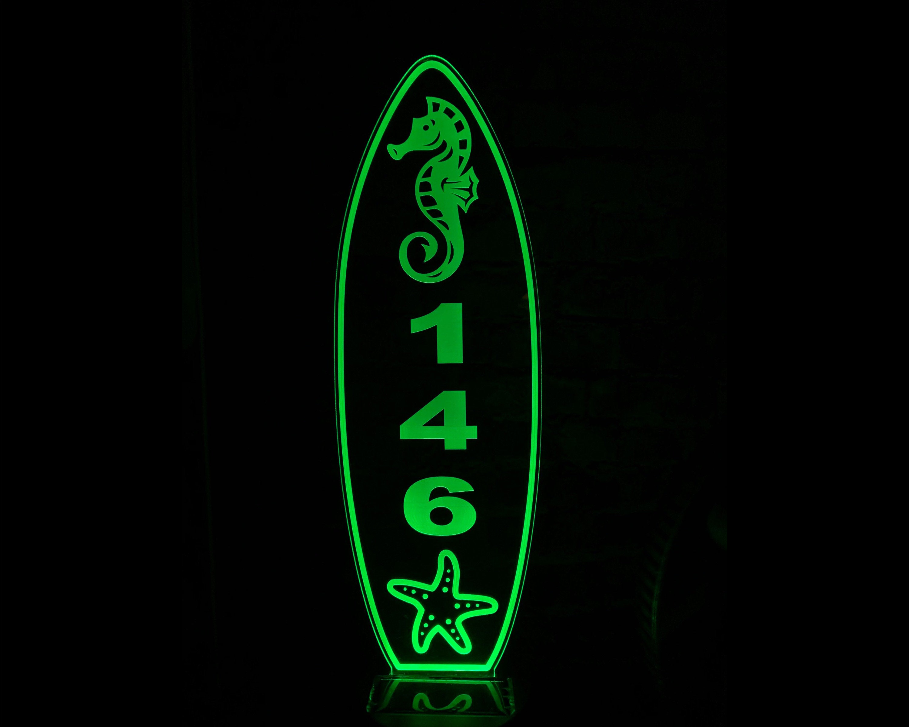 Personalized Solar House Number Sign Solar Light up RGB Sign - Etsy