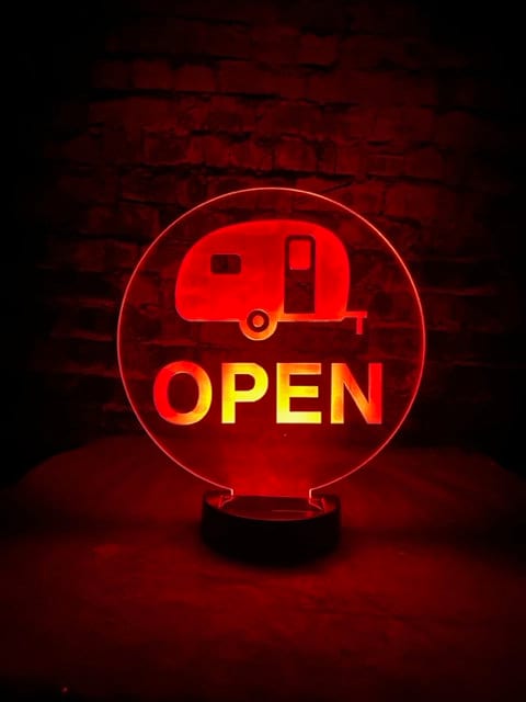 Personalized Solar Open Sign, Light up OPEN Sign, Night Time OPEN Sign ...