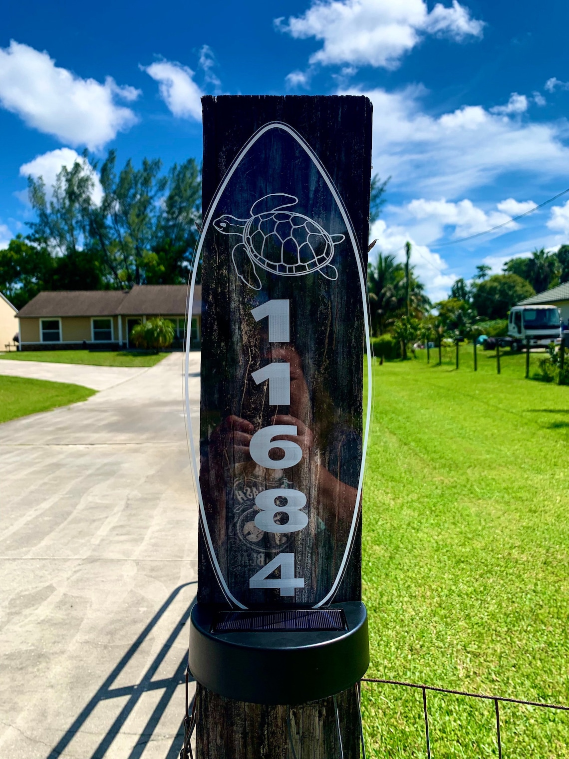 Personalized Solar House Number Sign Solar Light up RGB Sign - Etsy