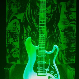 Guitar Night Light or Center Piece - 3D LED Lamp - Light for Electric ...