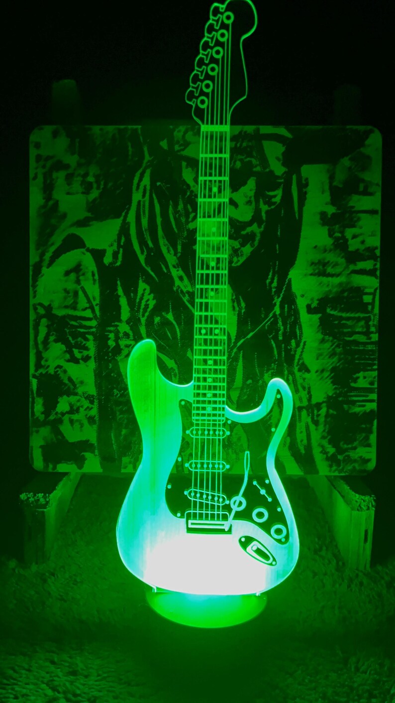 Guitar Night Light or Center Piece - 3D LED Lamp - Light for Electric ...