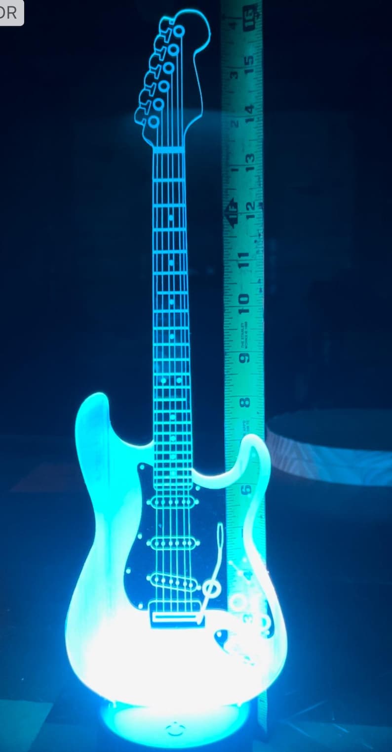 Guitar Night Light or Center Piece - 3D LED Lamp - Light for Electric ...
