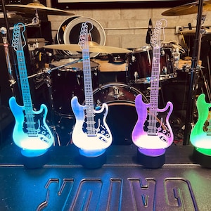 Guitar Night Light or Center Piece - 3D LED Lamp - Light for Electric ...