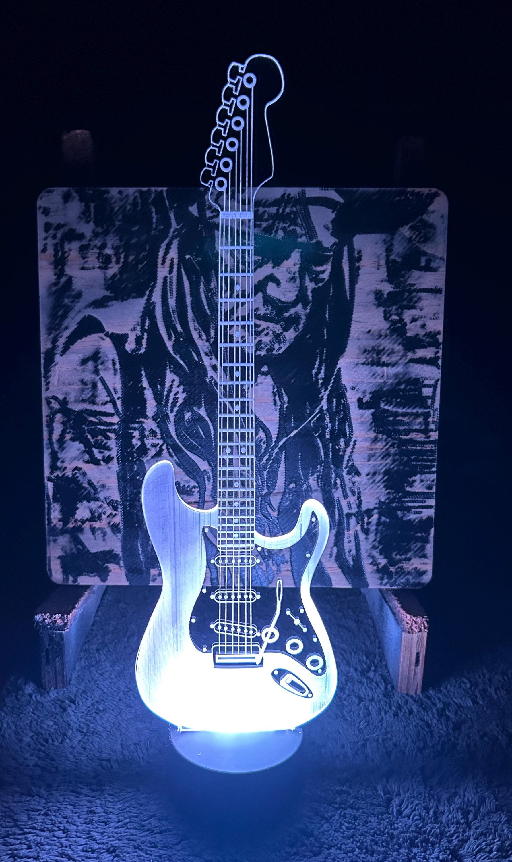 Guitar Night Light or Center Piece - 3D LED Lamp - Light for Electric ...