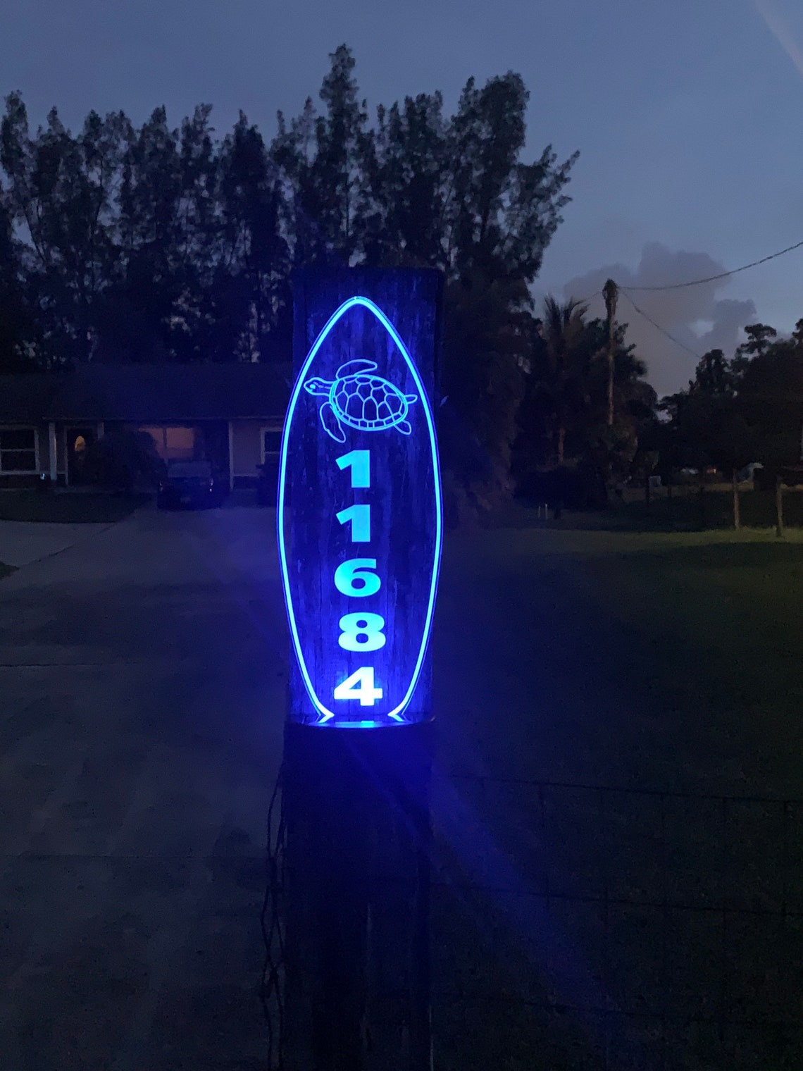 Personalized Solar House Number Sign Solar Light up RGB Sign - Etsy