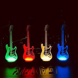 Guitar Night Light or Center Piece - 3D LED Lamp - Light for Electric ...