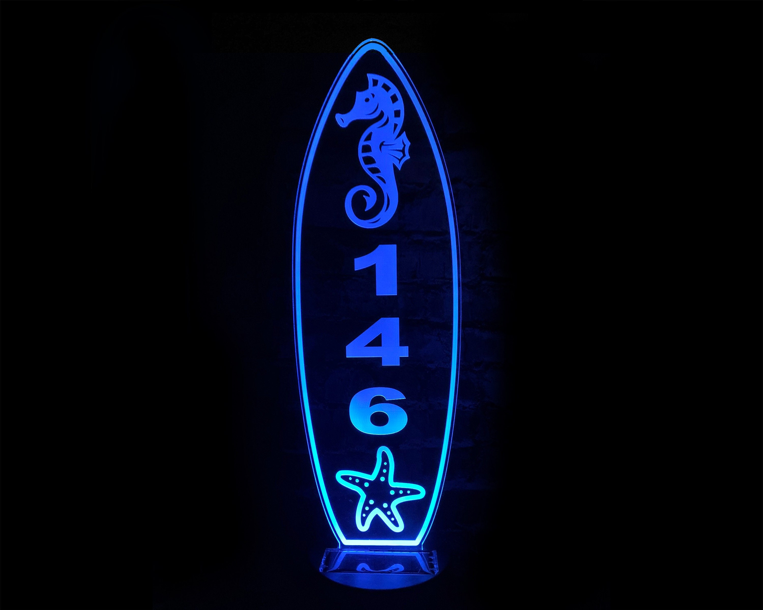 Personalized Solar House Number Sign Solar Light up RGB Sign - Etsy