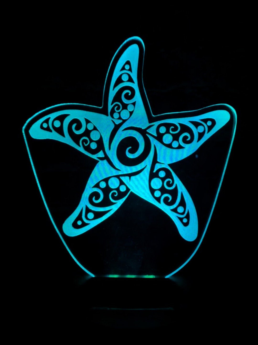 Starfish Sign, Light up Starfish Sign, Garden Sign, Beach Starfish ...