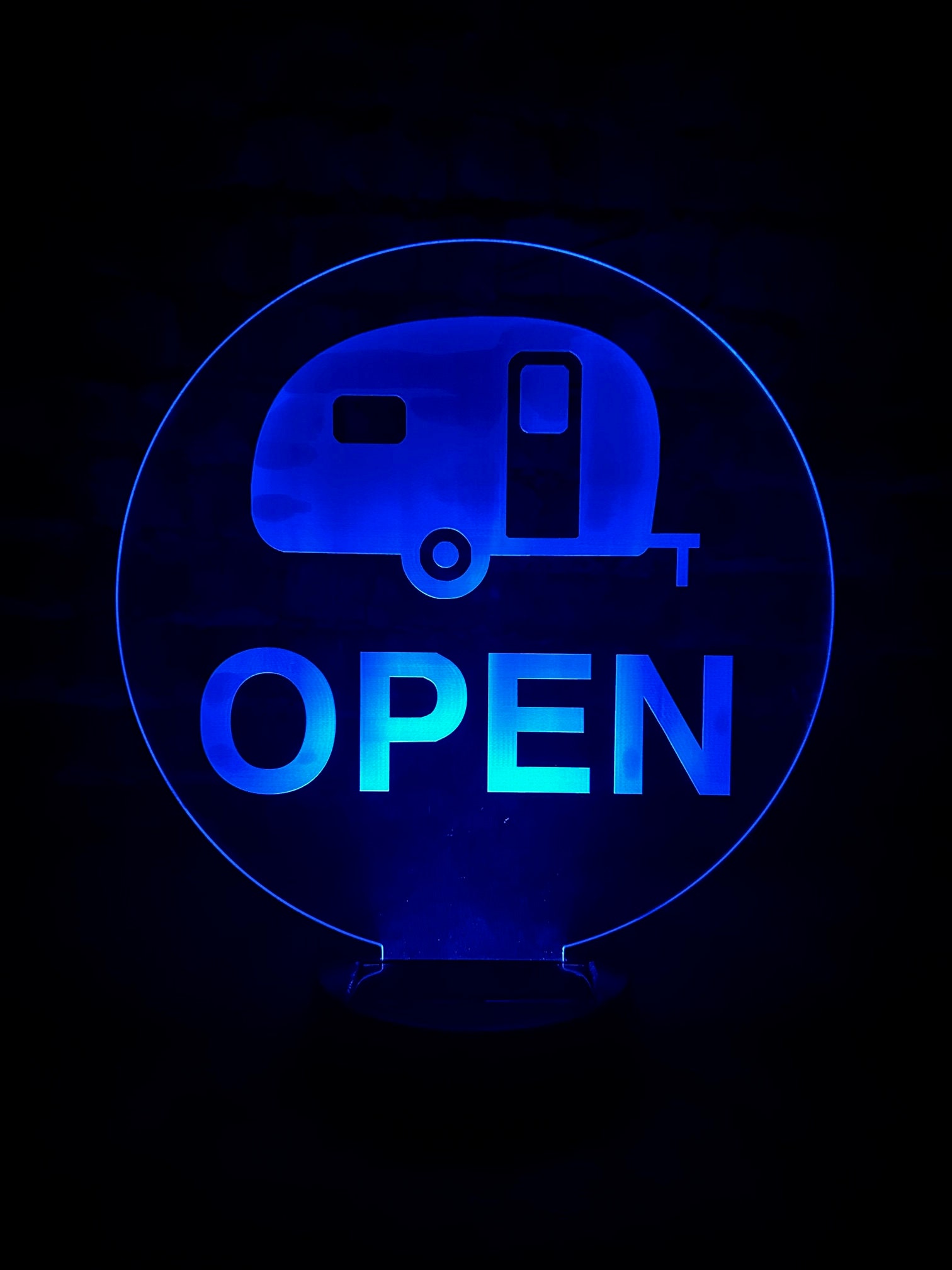 Personalized Solar Open Sign, Light up OPEN Sign, Night Time OPEN Sign ...