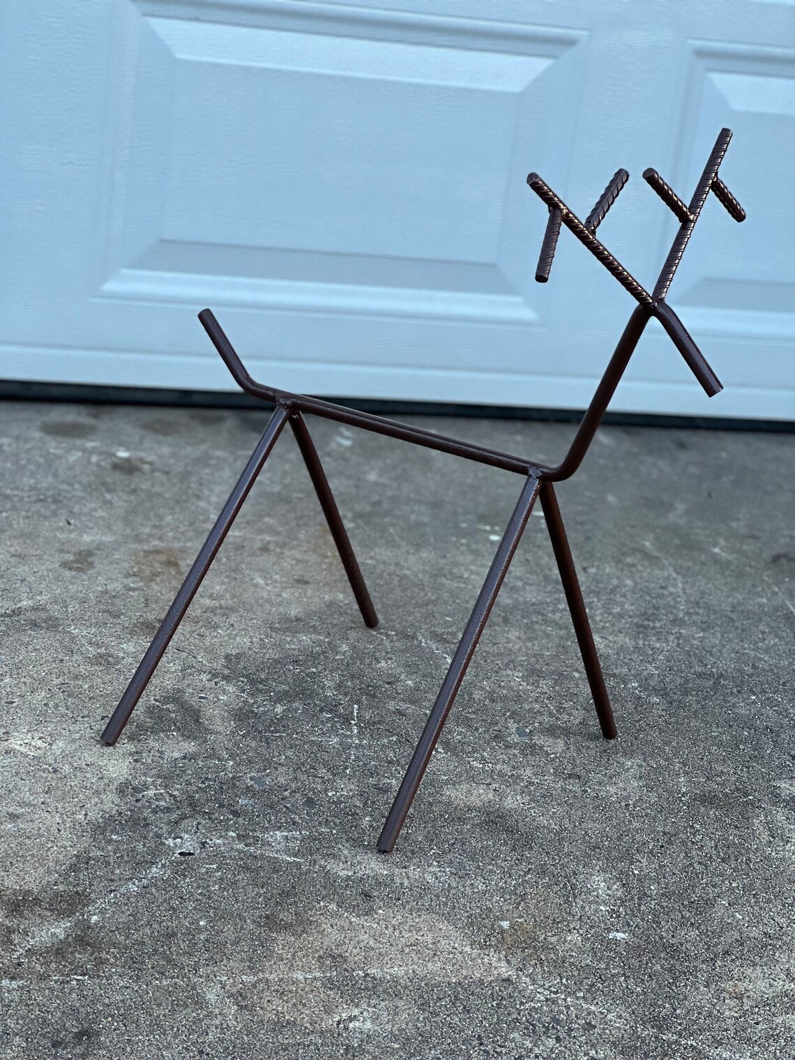 Metal Rebar Reindeer and Tree Art - Etsy