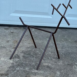 Metal Rebar Reindeer and Tree Art - Etsy