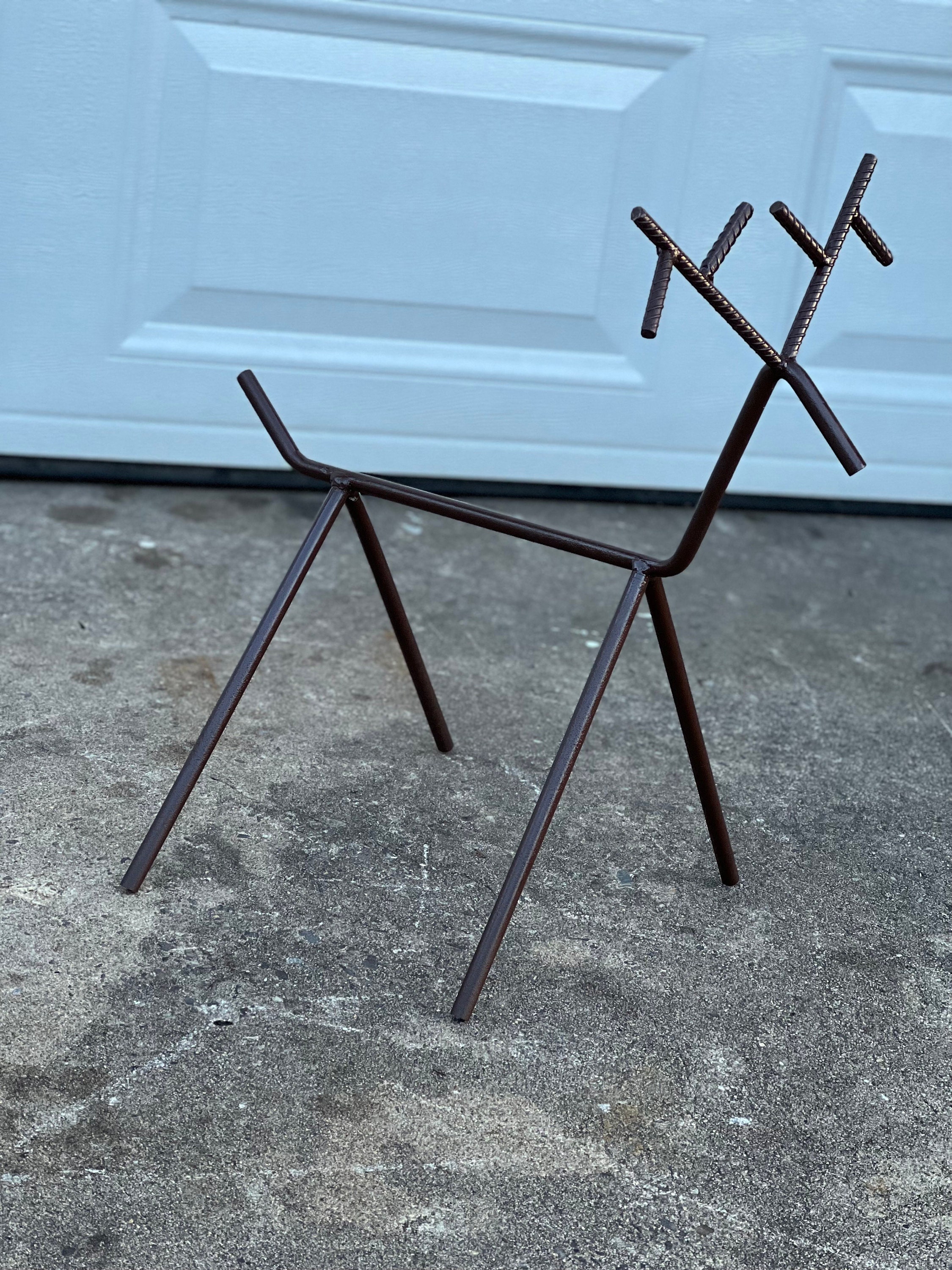 Metal Rebar Reindeer and Tree Art - Etsy
