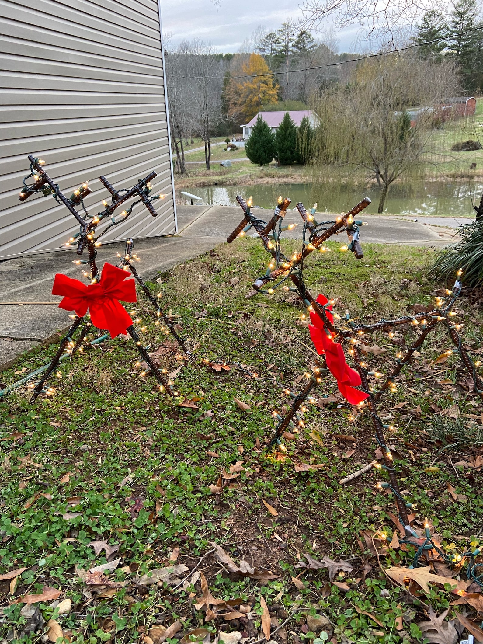 Metal Rebar Reindeer and Tree Art - Etsy