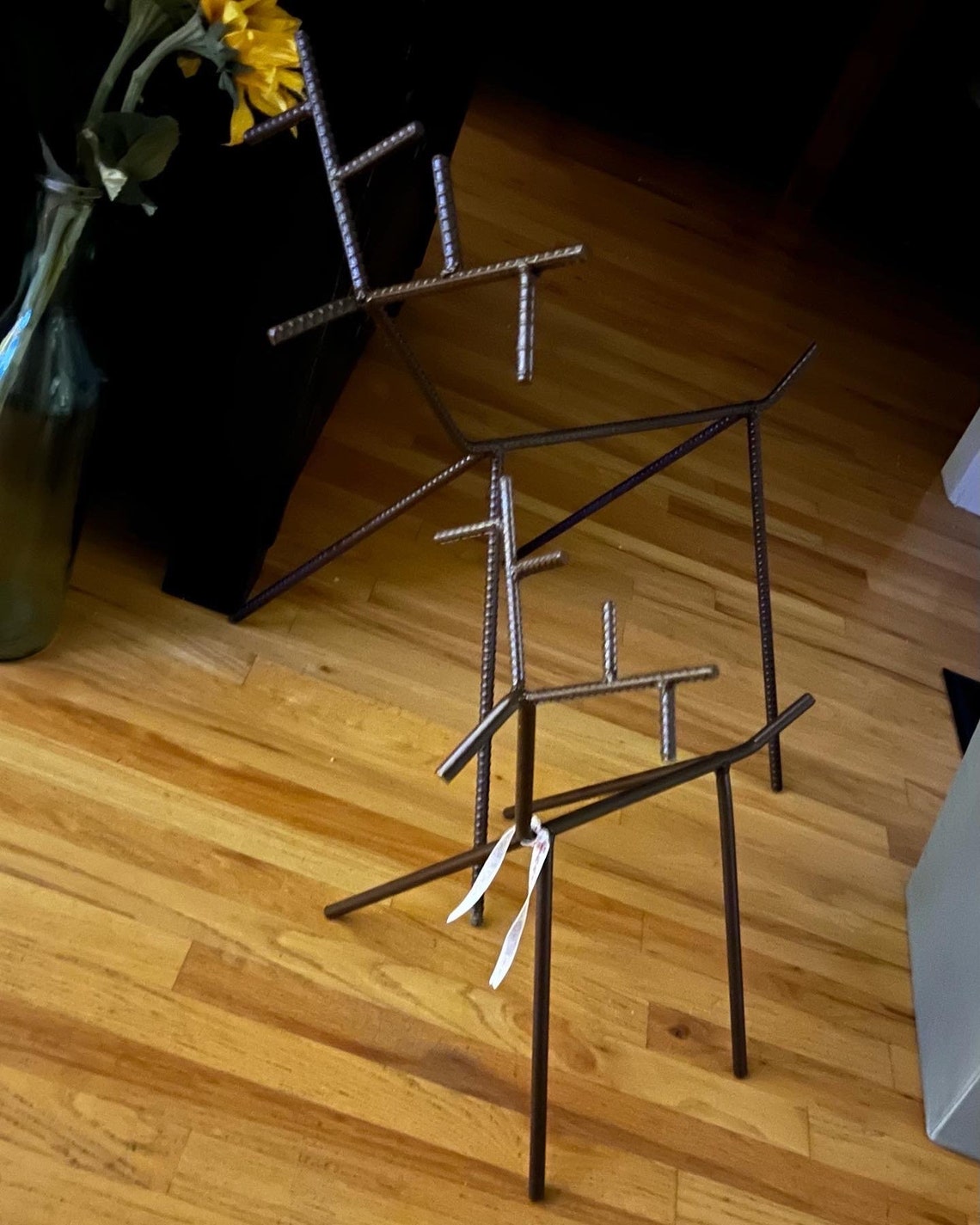 Metal Rebar Reindeer and Tree Art - Etsy