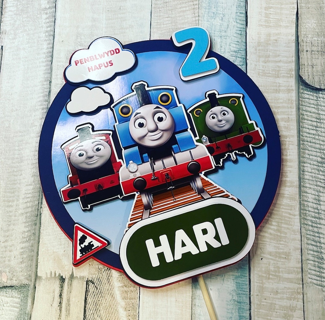 Thomas the Tank Cake Topper Personalised Thomas Cake Topper - Etsy