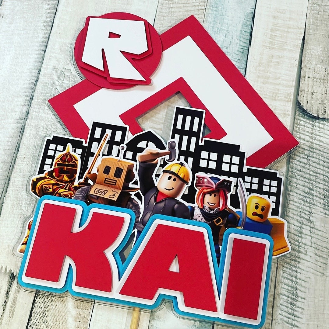 Roblox Cake Topper Personalised Roblox Cake Topper Gaming - Etsy