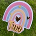 Rainbow Cake Topper 2nd Birthday Cake Topper Two Cake Topper - Etsy
