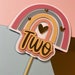 Rainbow Cake Topper 2nd Birthday Cake Topper Two Cake Topper - Etsy