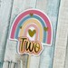 Rainbow Cake Topper 2nd Birthday Cake Topper Two Cake Topper - Etsy