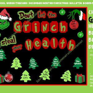Christmas/december/winter Health Bulletin Board/door Decor Kit for ...