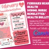 Valentine's Day/february Health Bulletin Board/door Decor Kit for ...
