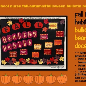 Fall Into Healthy Habits Bulletin Board/door Decor Kit for - Etsy