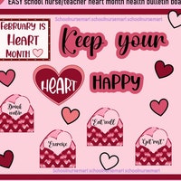 Valentine's Day/sweetheart Health Bulletin Board/door Decor Kit for ...