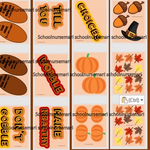 Thanksgiving Health Bulletin Board/door Decor Kit for Nurses' Office ...