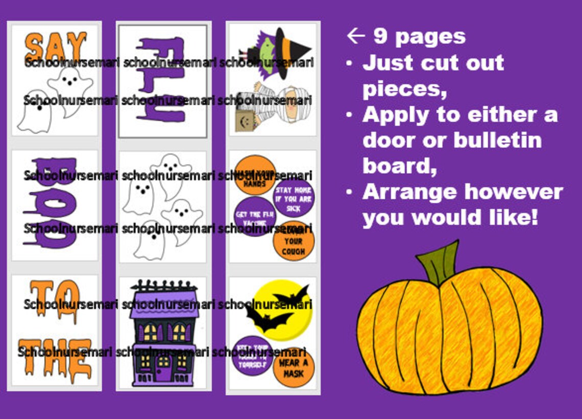Halloween "boo to the Flu" Bulletin Board/door Decor Kit for Nurses ...