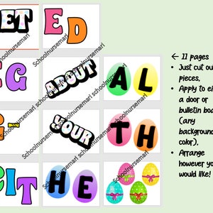 Easter/spring Health Bulletin Board/door Decor Kit for Nurses' Office ...