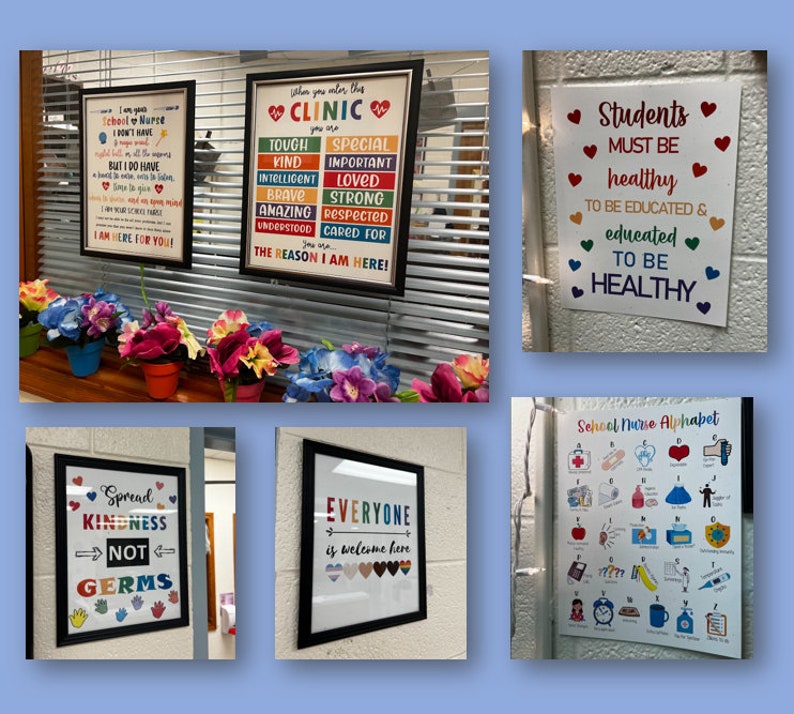 Rainbow Health Clinic Poster Bundle for School Nurse Office - Etsy