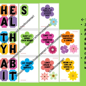 Spring Health Habits Bulletin Board/door Decor Kit for Nurses' Office ...