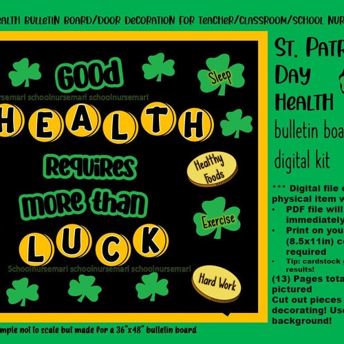 Spring Health Habits Bulletin Board/door Decor Kit for - Etsy