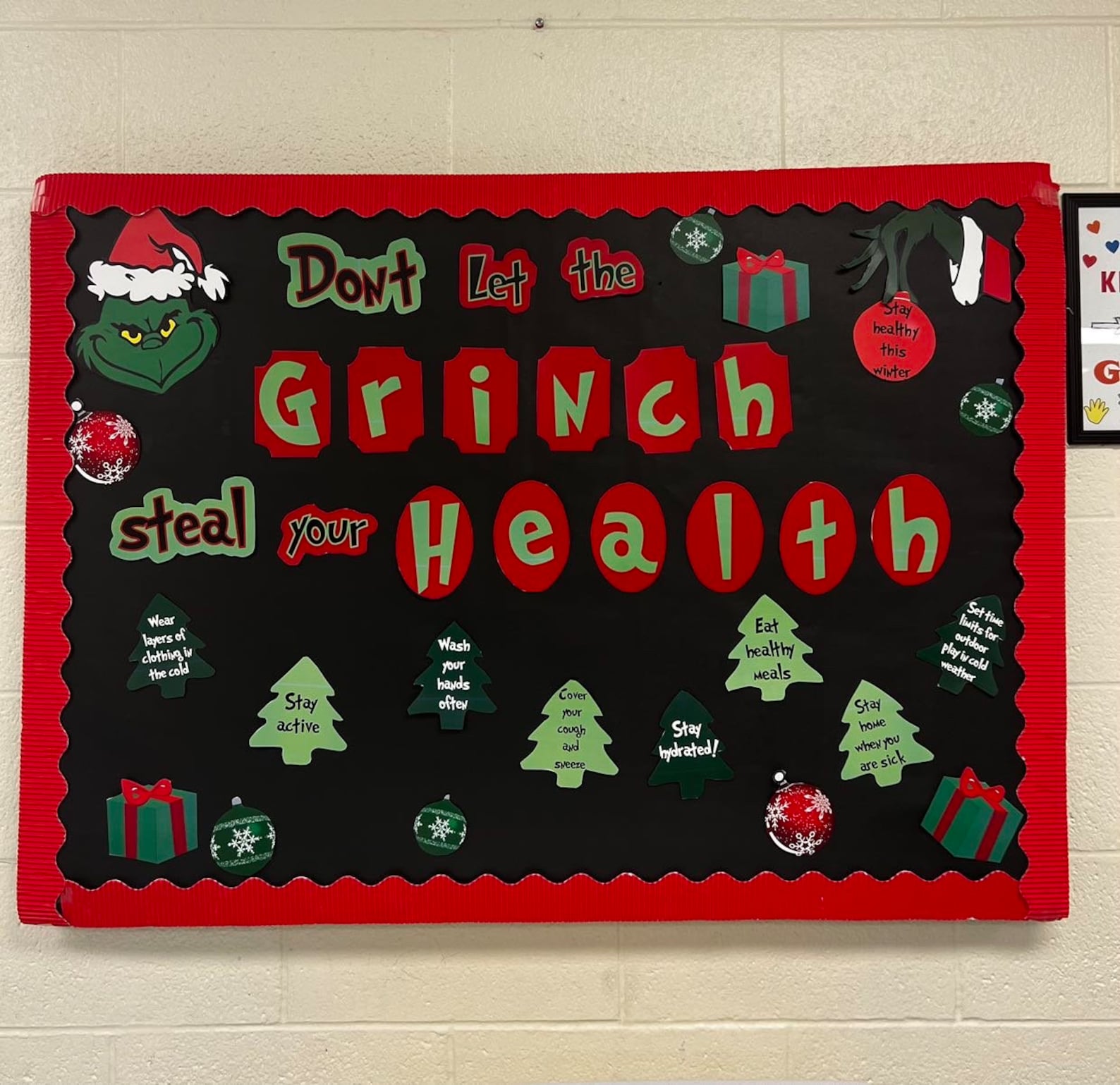 Christmas/december/winter Health Bulletin Board/door Decor Kit - Etsy