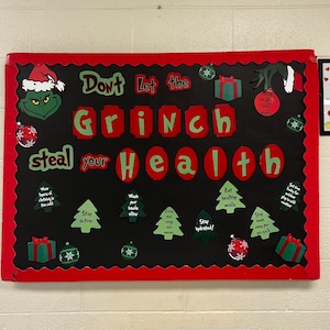 Christmas/december/winter Health Bulletin Board/door Decor Kit for ...