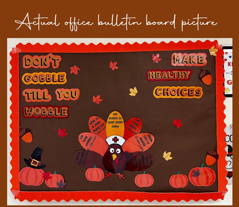 Thanksgiving Health Bulletin Board/door Decor Kit for - Etsy