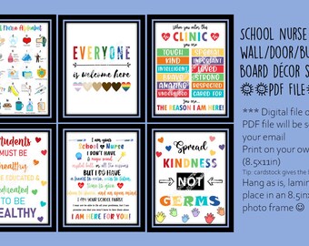 School Health Posters INSTANT DOWNLOAD Health Room Office - Etsy