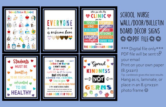 Rainbow Health Clinic Poster Bundle for School Nurse Office - Etsy