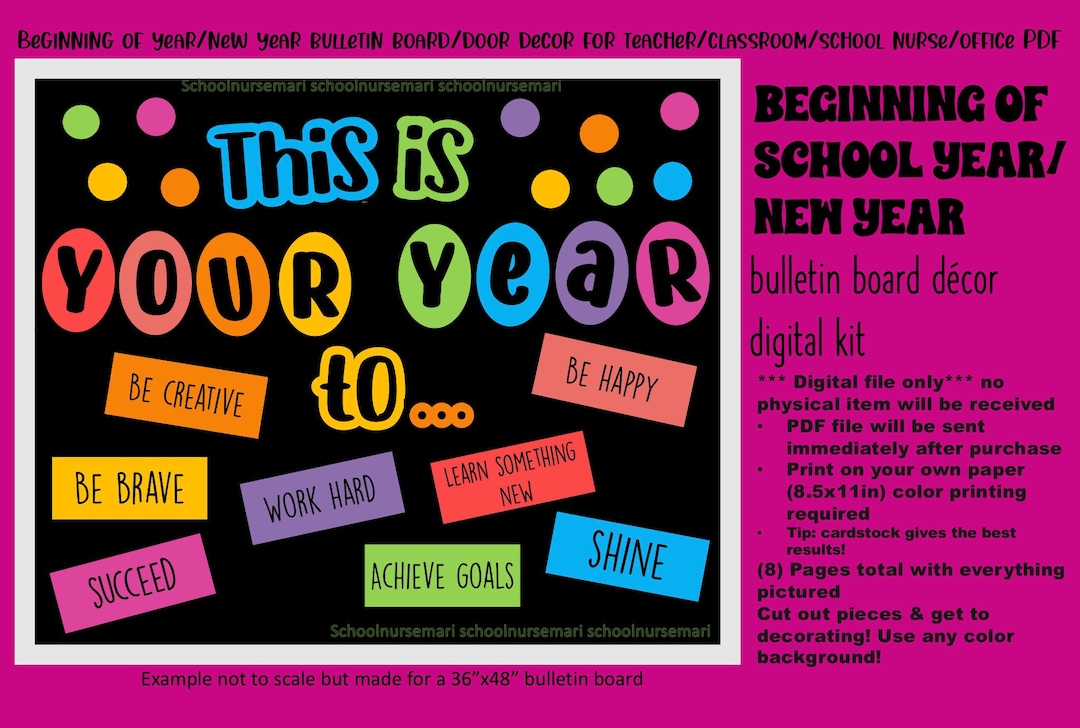 New Year/beginning of Year Bulletin Board/door Decor Kit for Nurses ...