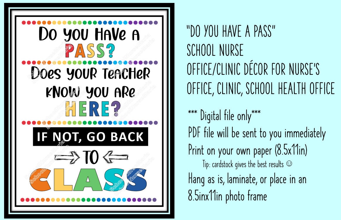 School Nurse Pass