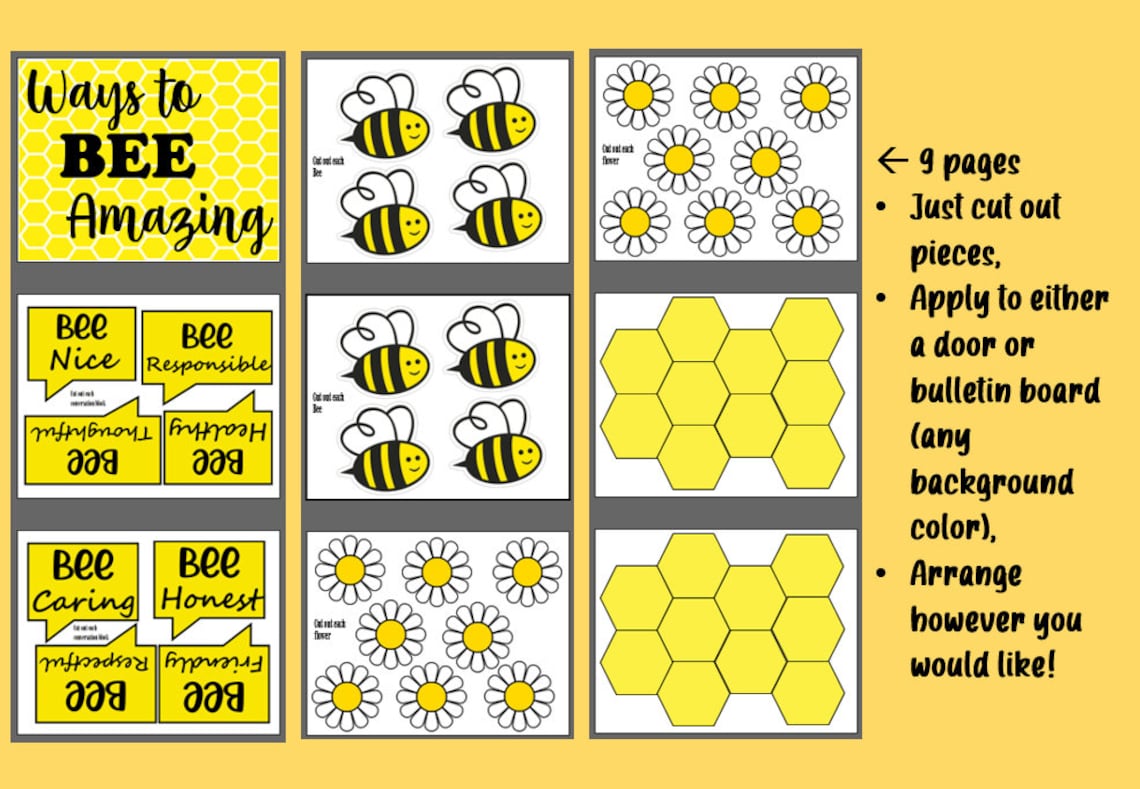 Ways to "bee" Amazing Bulletin Board Kit for Nurses' Office, School ...