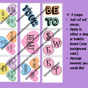 Valentine's Day/sweetheart Health Bulletin Board/door Decor Kit for ...