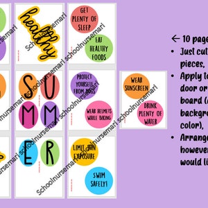 Spring Into a Healthy Summer Bulletin Board/door Decor Kit for Nurses ...
