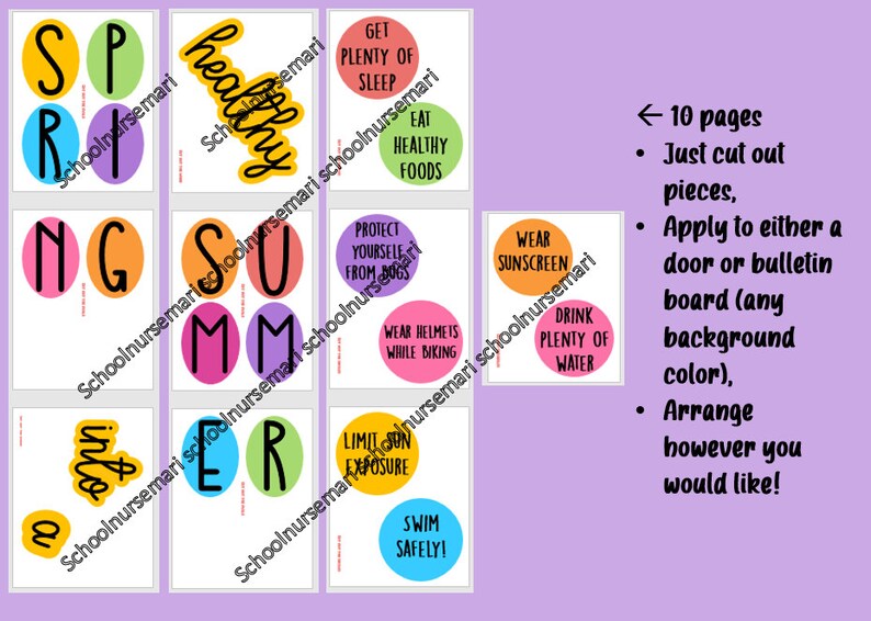 Spring Into a Healthy Summer Bulletin Board/door Decor Kit for - Etsy