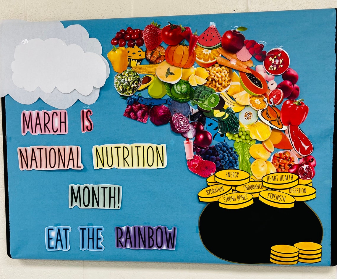 March/nutrition Month Bulletin Board/door Decor Kit for - Etsy