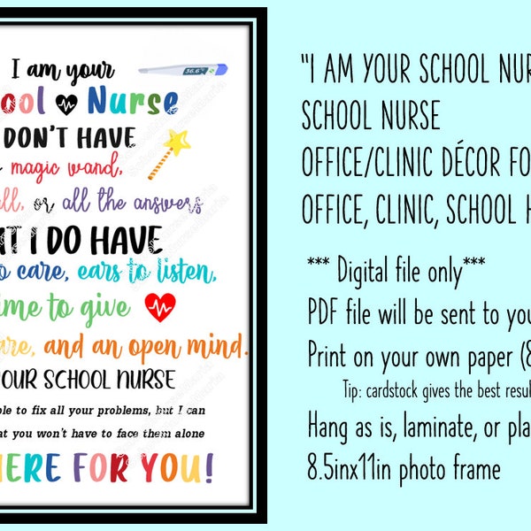 School Nurse Posters - Etsy