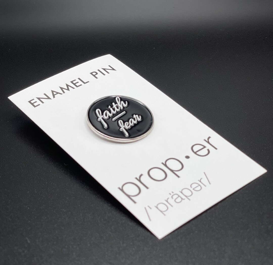 1" Round 'faith Over Fear' Soft Enamel Lapel Pin - Etsy
