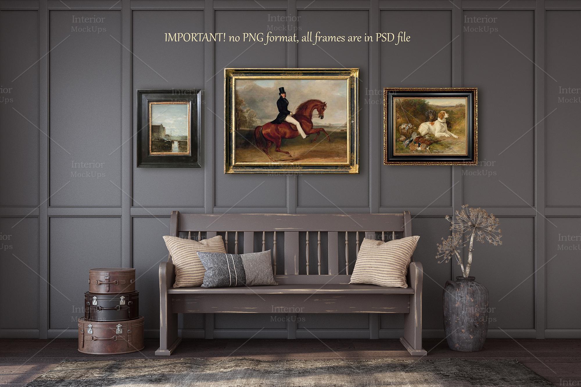 Dark Academia Frame Mockups: Interior Display (PSD, JPG) - Etsy